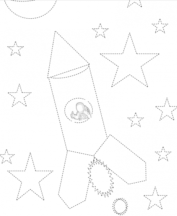 Coloriage et dessin : fusée et bonhomme de neige - Autonomie Grande ...