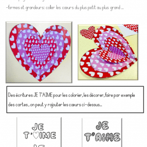 ACTIVITES St VALENTIN - Autonomie, Etude de la Langue, Mathématiques ...