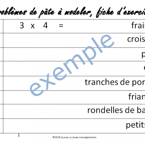 Problèmes de pâte à modeler, multiplications simples - Mathématiques ...