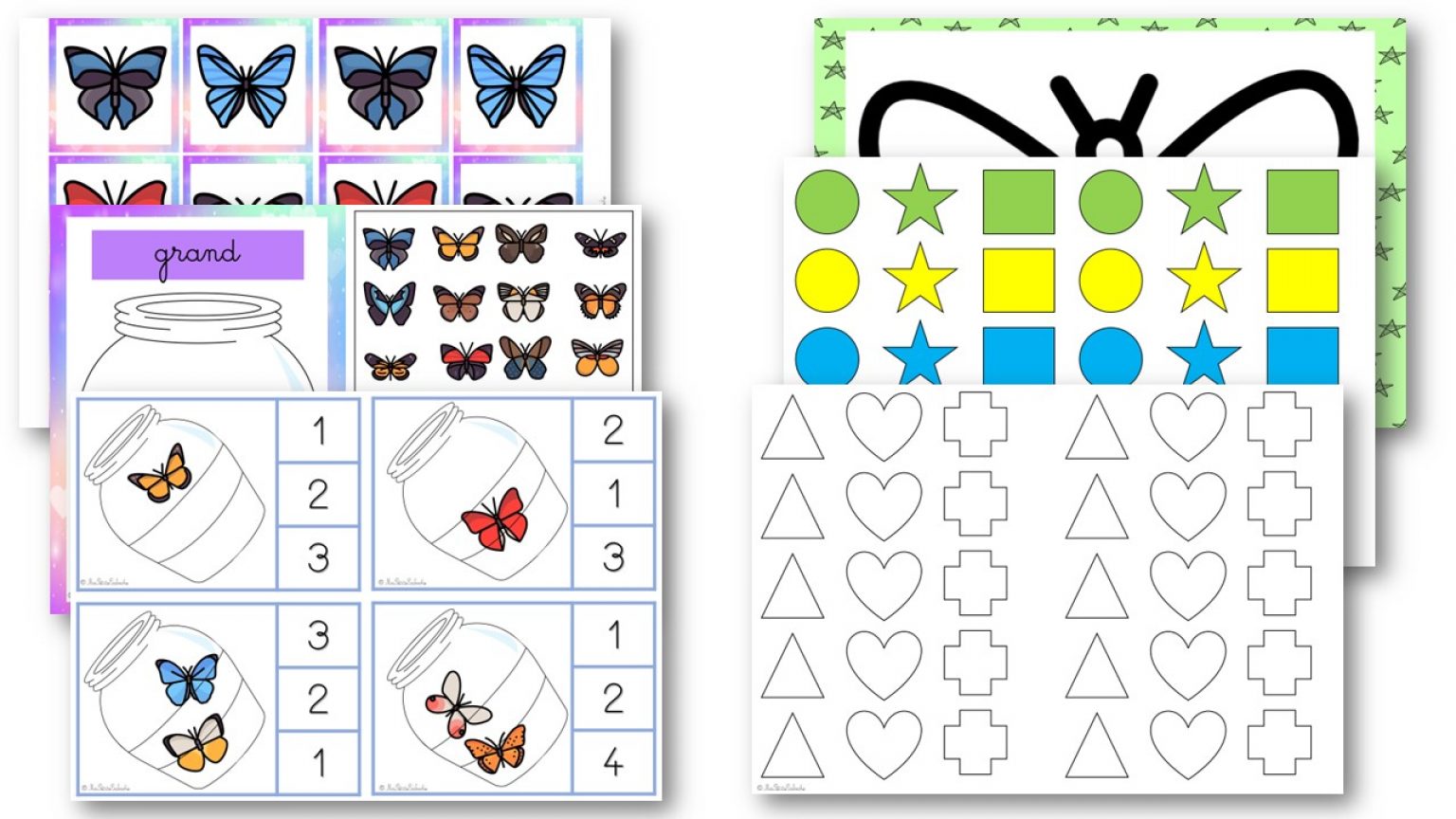 Pack d'activité sur le thème des papillons - Lecture, Mathématiques ...