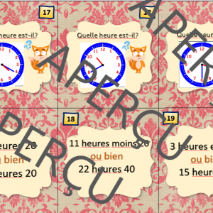 Cartes à tâches lire l'heure niveau 2 - CE1, CE2, CM1, CM2 - La Salle ...