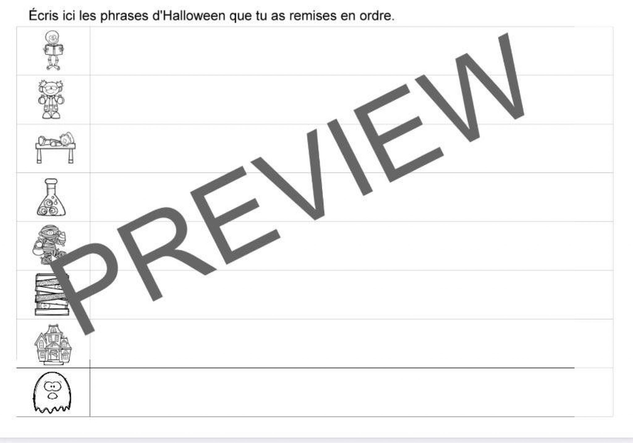 remettre des phrases dans l'ordre, lecture jeu memory Halloween - Jeux ...
