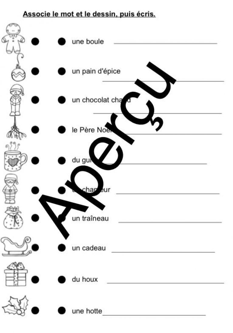exercices : phrase Noël + vocabulaire + mémory - Lecture, Production ...