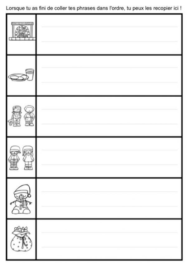 exercices : phrase Noël + vocabulaire + mémory - Lecture, Production ...