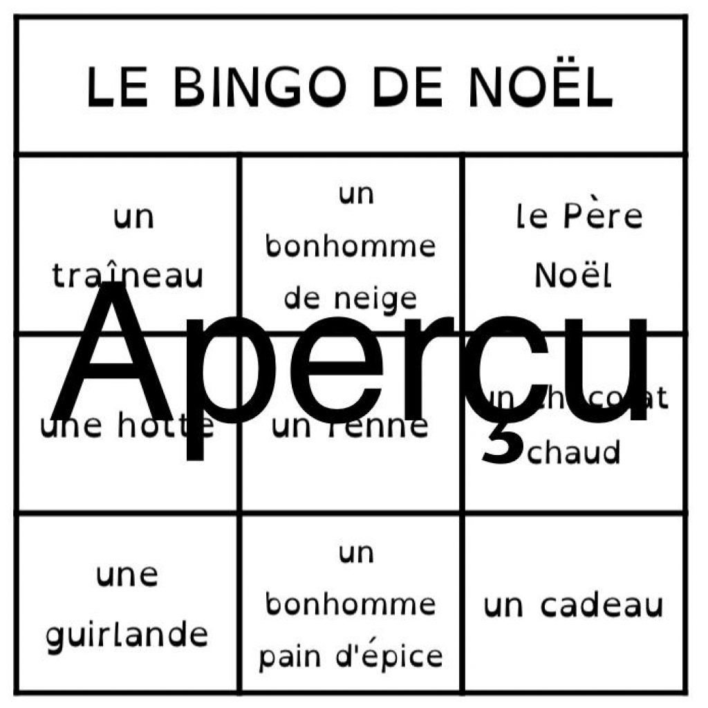 vocabulaire Noël jeu : domino, memory, bingo - Jeux, Lecture CE1, CP ...
