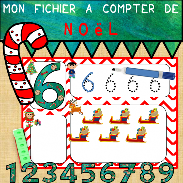 Mon fichier à compter de NOËL - Mathématiques Grande Section, Moyenne ...