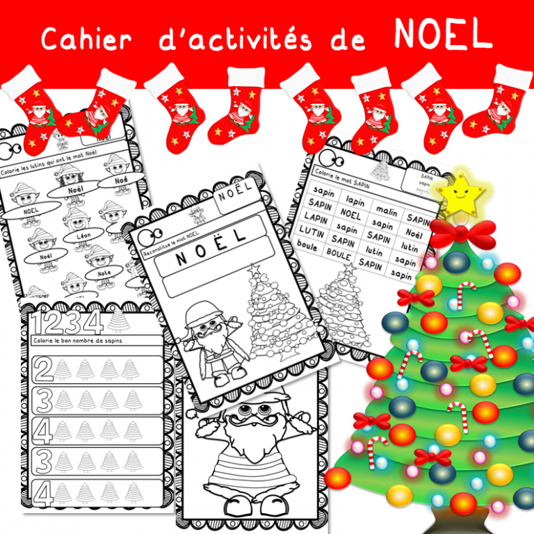 Cahier d'activités de NOËL - Lecture, Mathématiques Grande Section ...