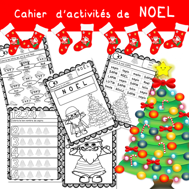 Cahier d'activités de NOËL - Lecture, Mathématiques Petite Section ...