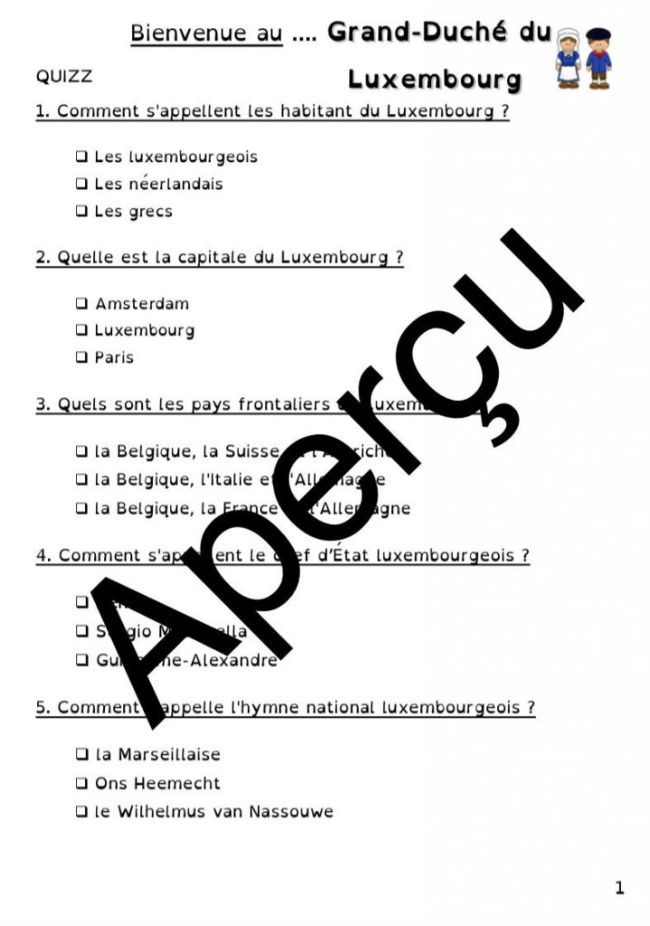 Tour d'Europe Luxembourg - Geographie, Lecture CE1, CE2, CP - La Salle ...