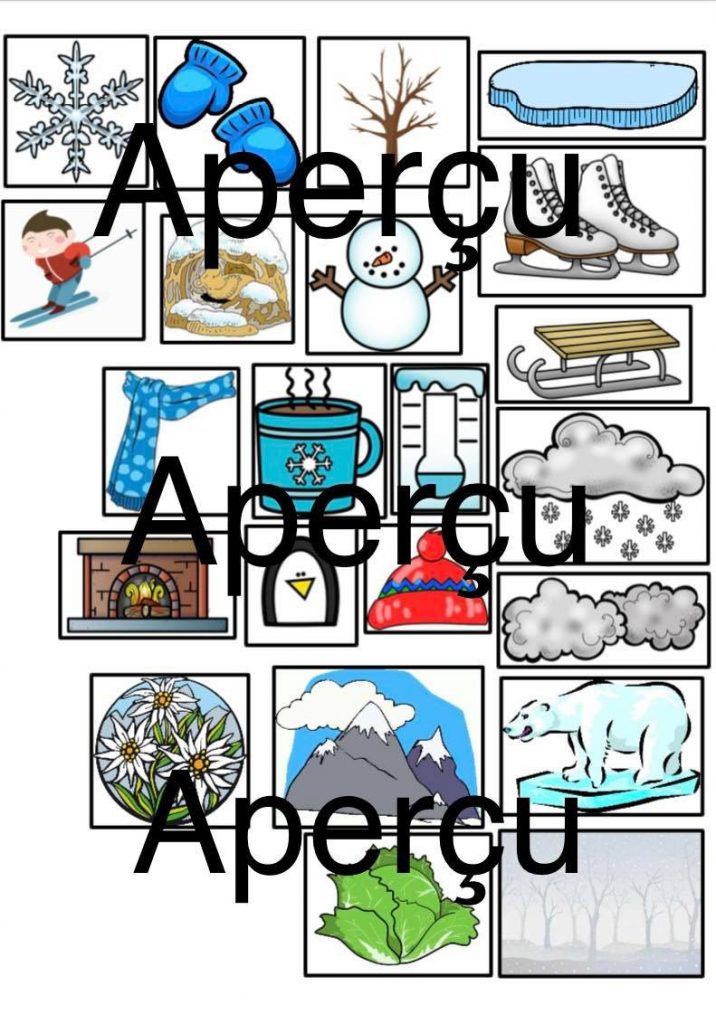 mur de mots hiver + référentiel enfant à créer - Lecture, Production ...