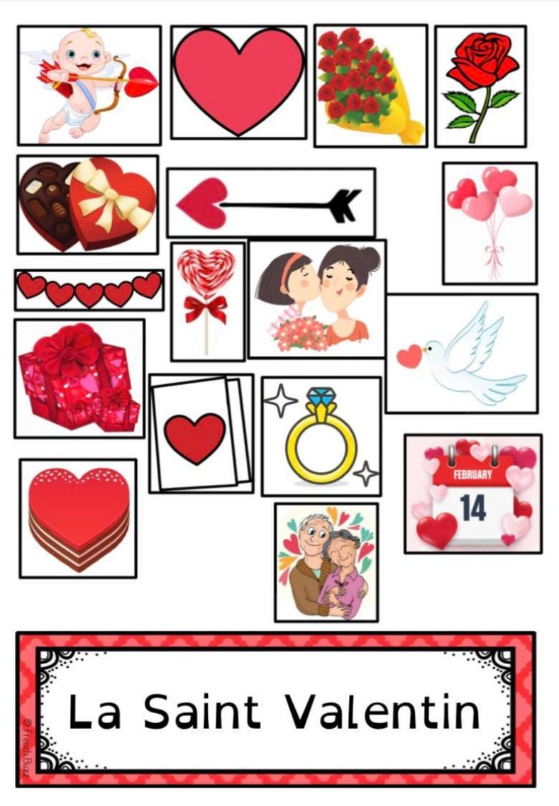 Mur de mots + lecture fonctionnelle St Valentin - Lecture CE1, CP - La ...