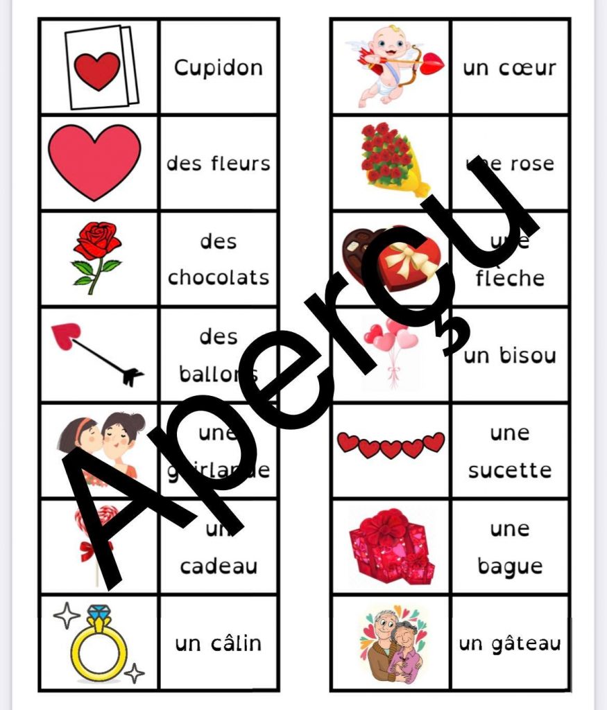 Jeux de domino et memory Saint Valentin - Jeux, Lecture CE1, CP - La ...