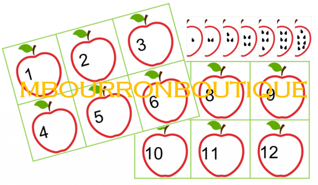 Les pommes à dénombrer - Grande Section, Maternelle, Moyenne Section ...