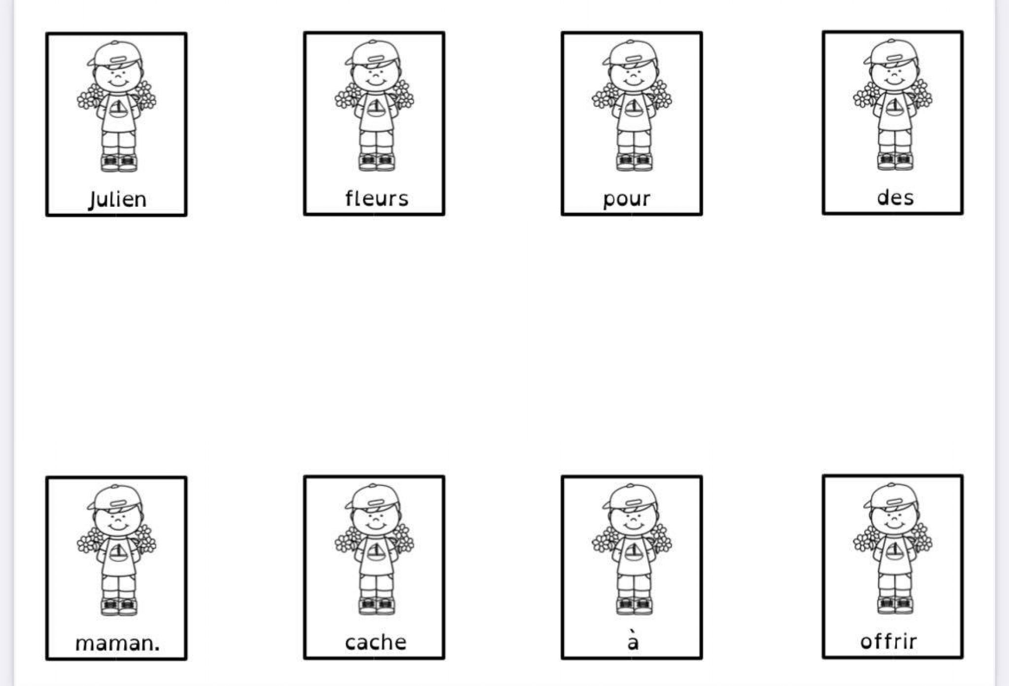 Remise de mots dans l'ordre : phrases sur le printemps - Lecture ...