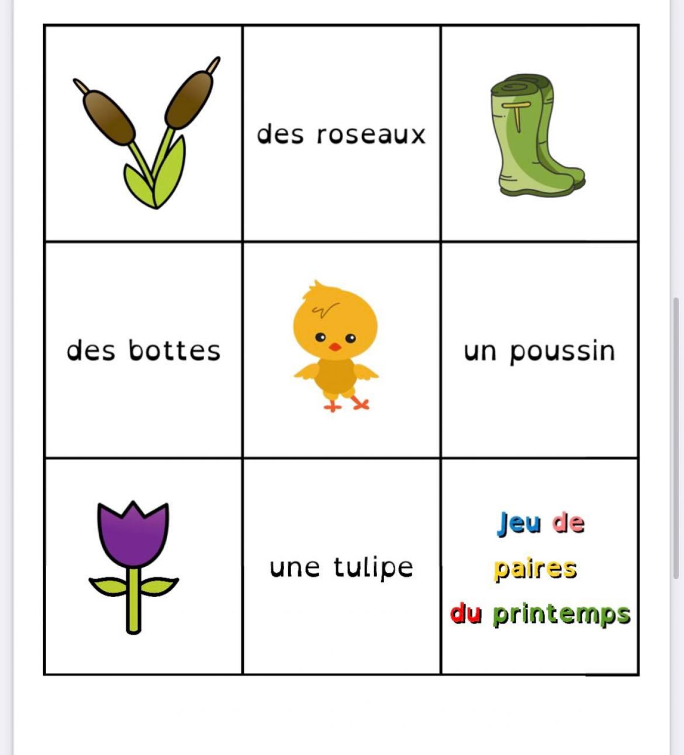 jeux sur le printemps - Jeux, Lecture CE1, CP - La Salle des Maitres