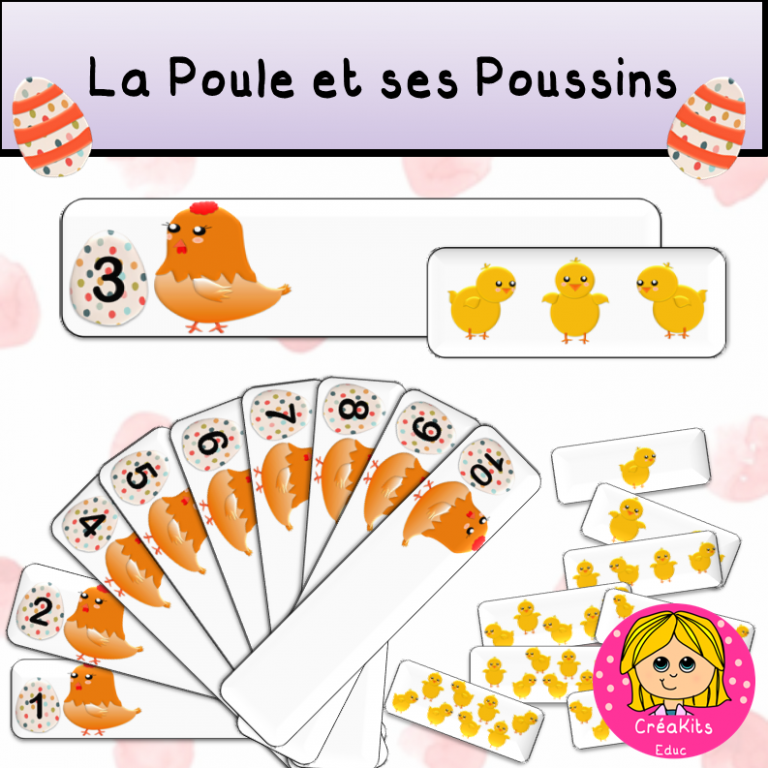 La Poule et ses Poussins - Mathématiques Grande Section, Moyenne ...