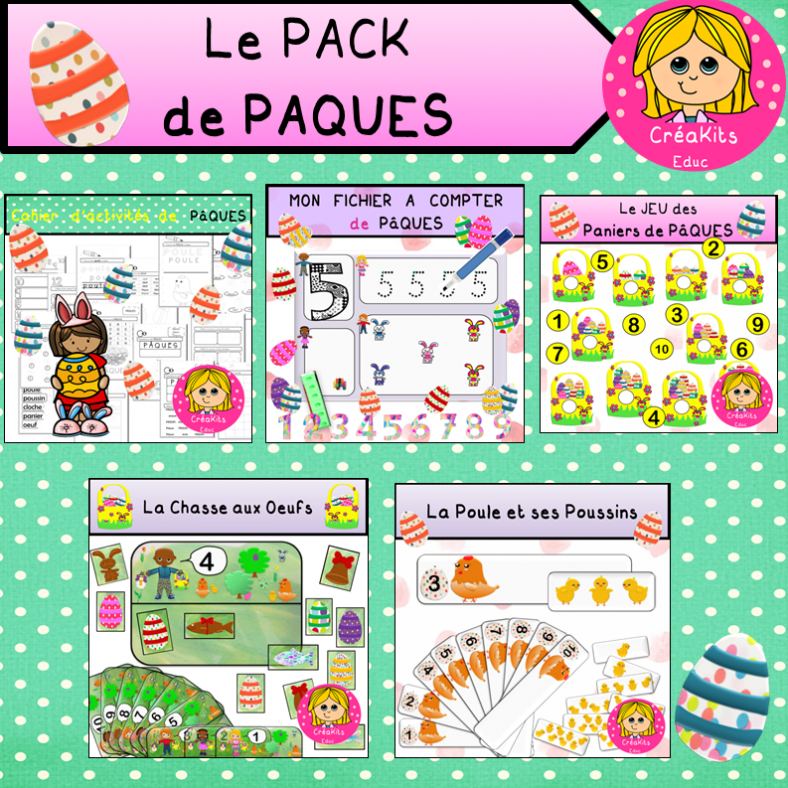 PACK activités maternelle : période de pâques - Ecriture, Lecture ...