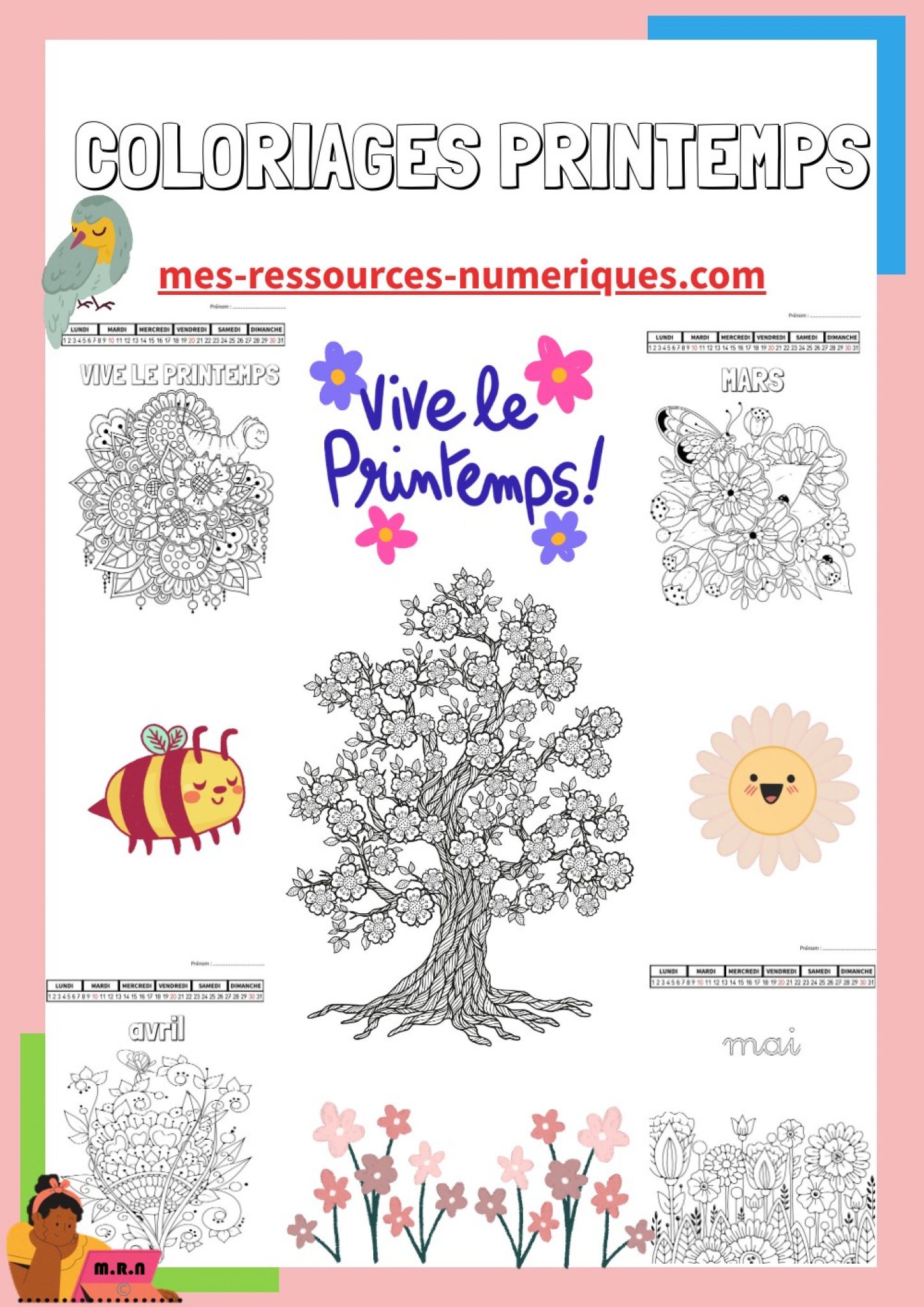 les coloriages du printemps - mois printemps - Découverte du Monde ...
