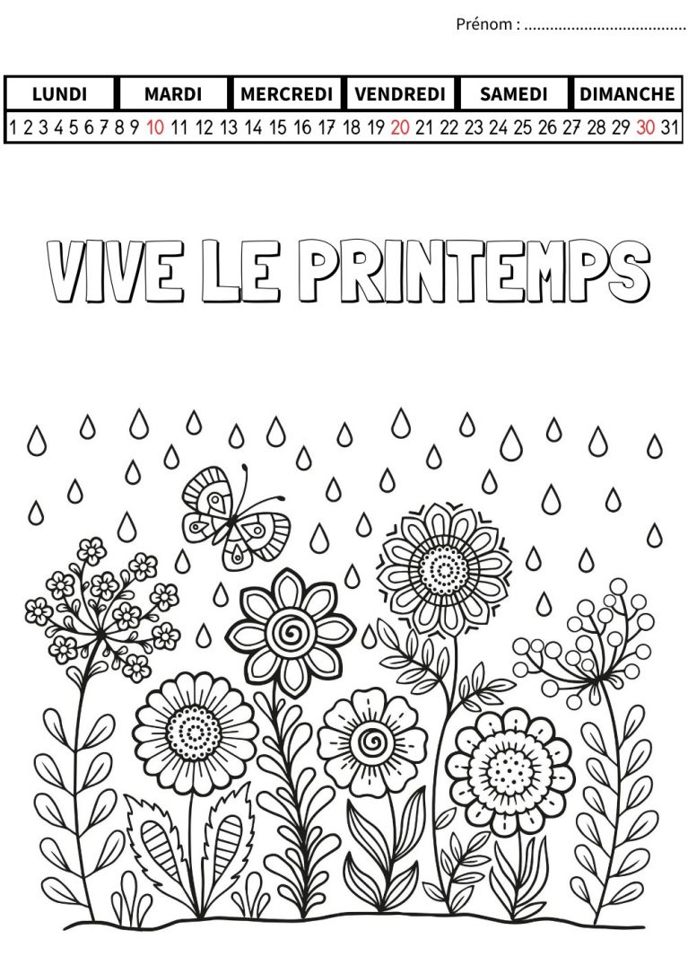les coloriages du printemps - mois printemps - Découverte du Monde ...