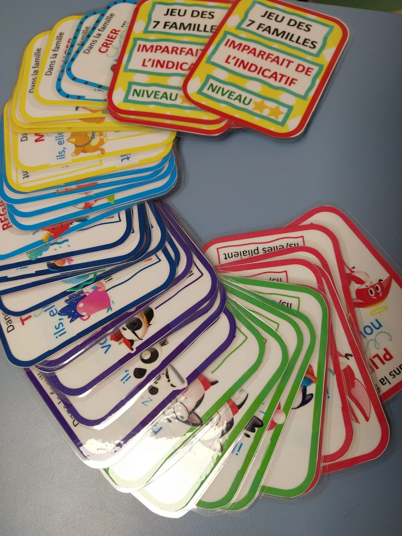Pack 3 jeux des 7 familles conjugaison imparfait - CE1, CE2, CM1, CM2 ...