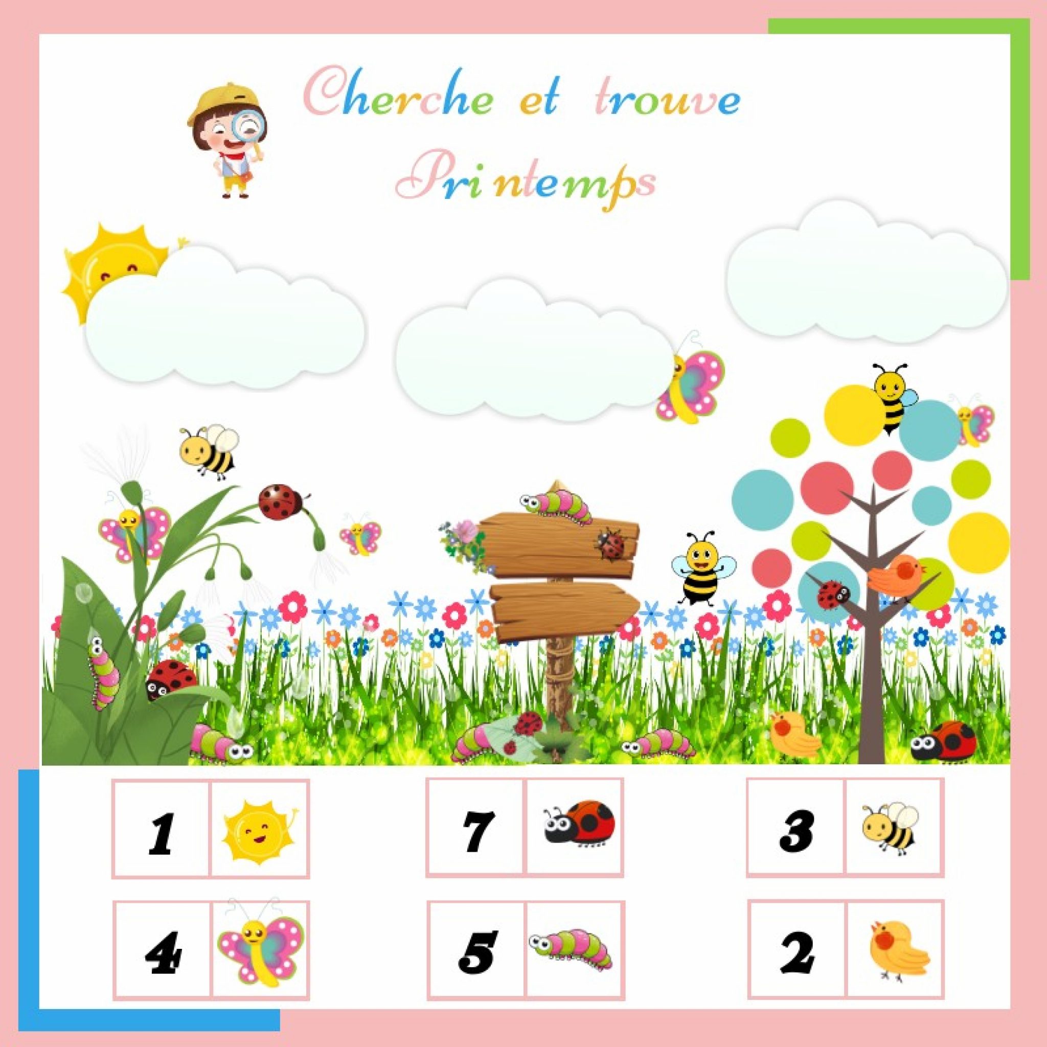Cherche et trouve - printemps - Mathématiques CP, Divers, Grande ...