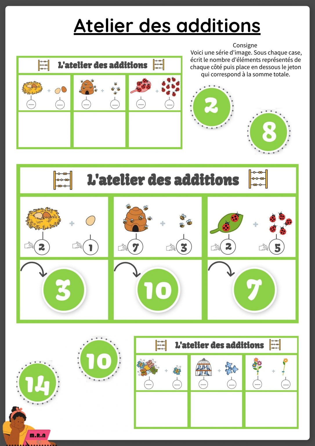 L'atelier des additions - Mathématiques CP, Divers, Grande Section ...