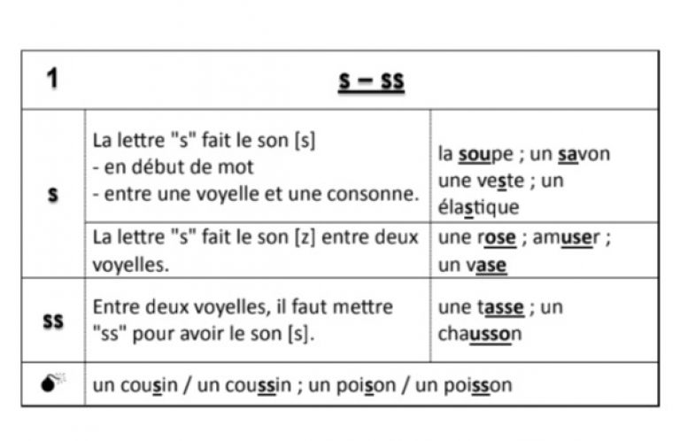 Orthographe - leçon + exercices s/ss - CE1, CE2, CM1, CM2 - La Salle ...