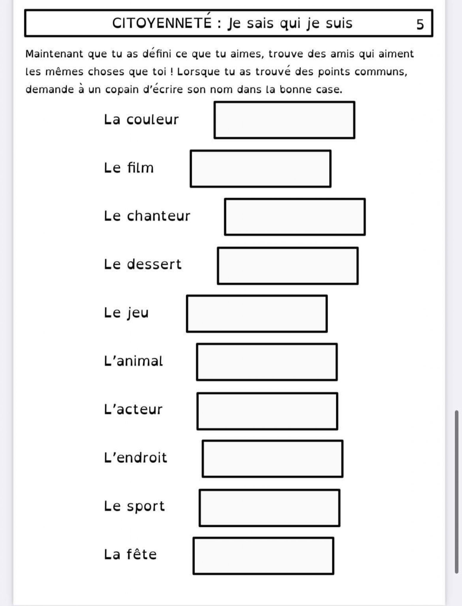 Dossier citoyenneté : je sais qui je suis. - Lecture CE1, CE2, CP - La ...