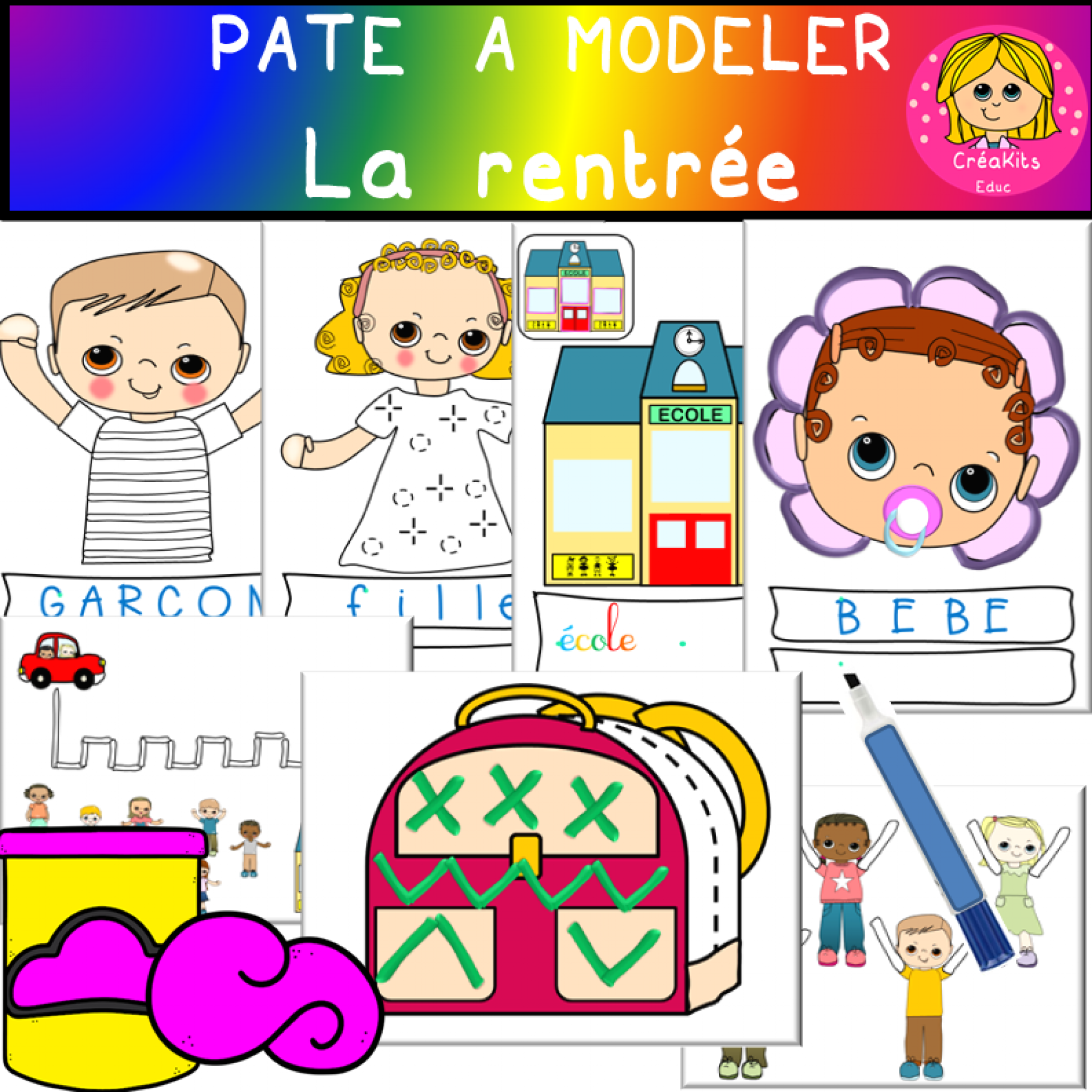 FICHIER Pâte à Modeler LA RENTREE - Ecriture CP, Maternelle - La Salle ...