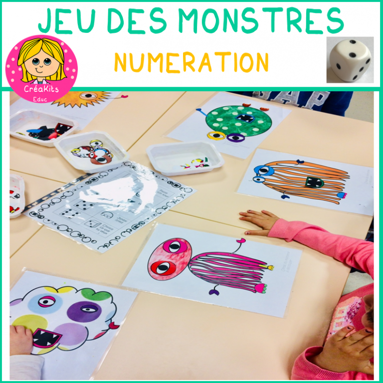 Le jeu des monstres - Mathématiques Grande Section, Moyenne Section ...
