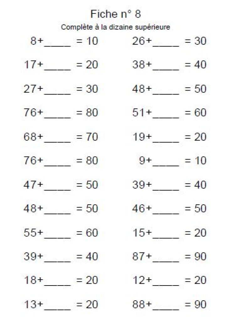 Cahier de 31 fiches de calcul CE1 + corrigé - Mathématiques CE1 - La ...