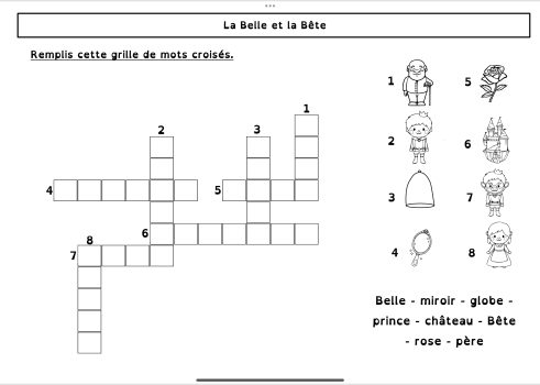 Activité sur la Belle et la Bête - Lecture CE1, CP, Divers - La Salle ...