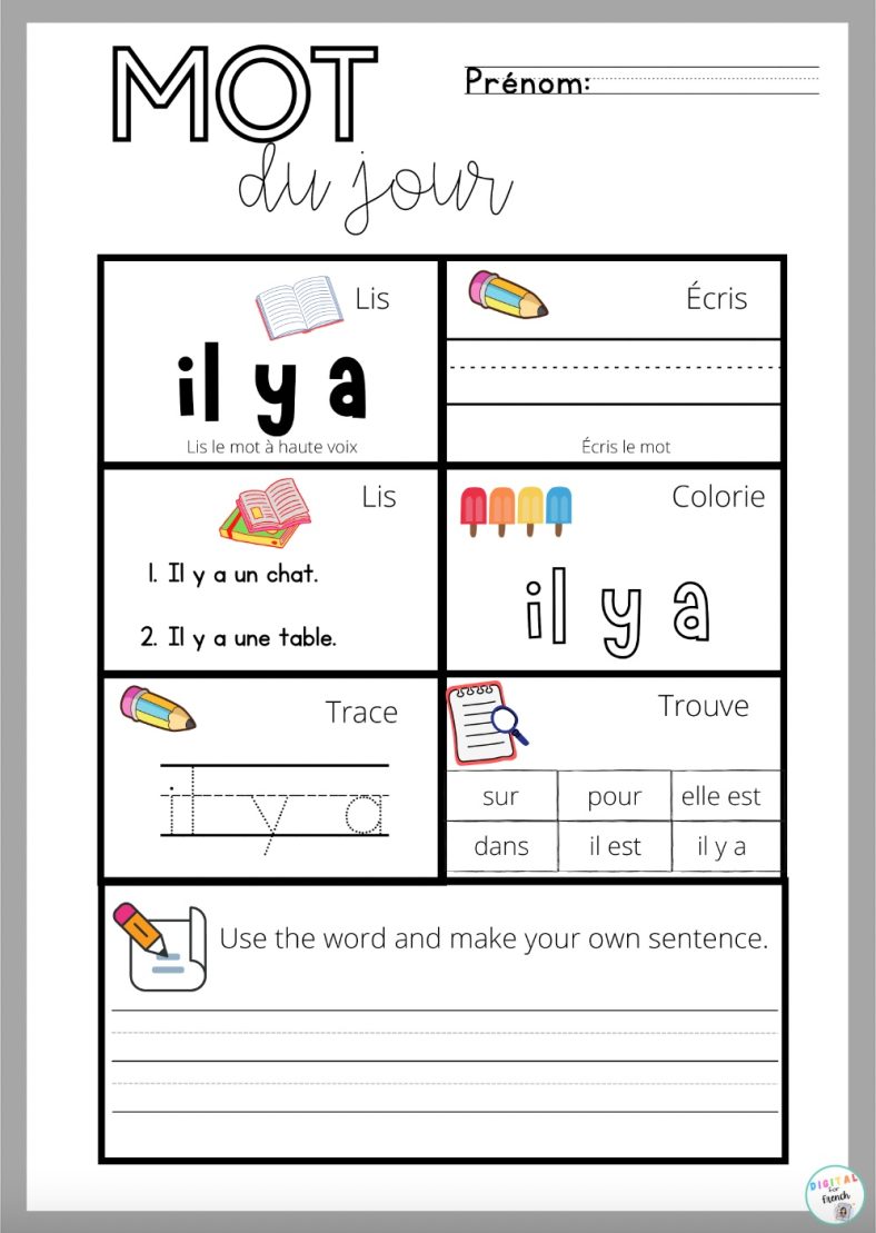 Mots fréquents ou Mots outils SÉRIE 1 - Ecriture, Etude de la Langue ...