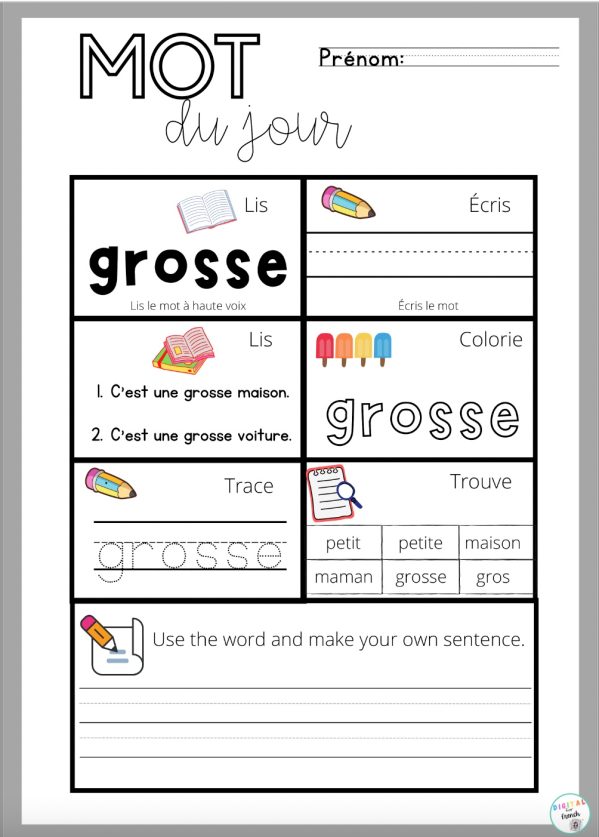 Mots fréquents ou Mots outils SÉRIE 1 - Ecriture, Etude de la Langue ...