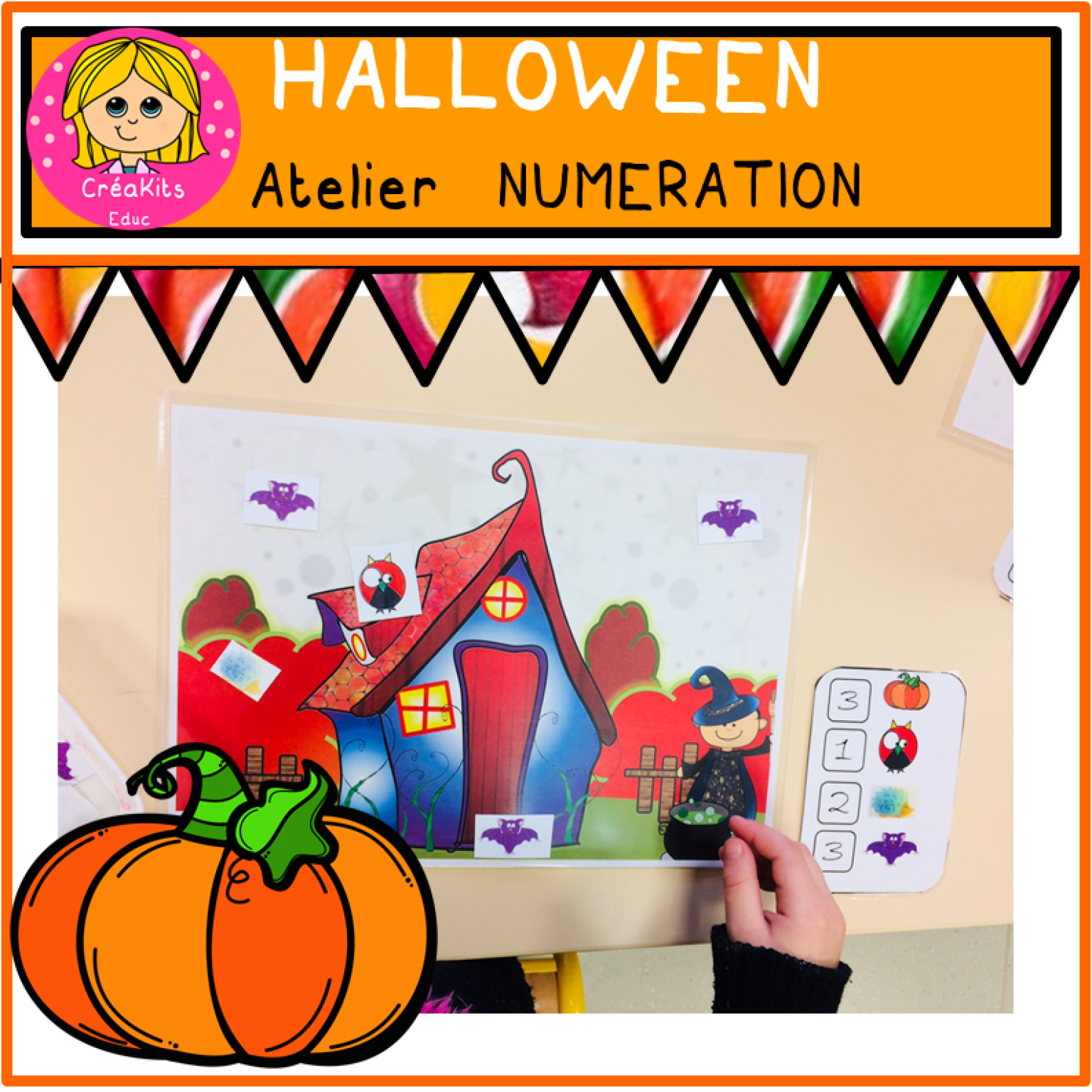 Atelier numération HALLOWEEN 2 - Mathématiques Petite Section, Grande ...