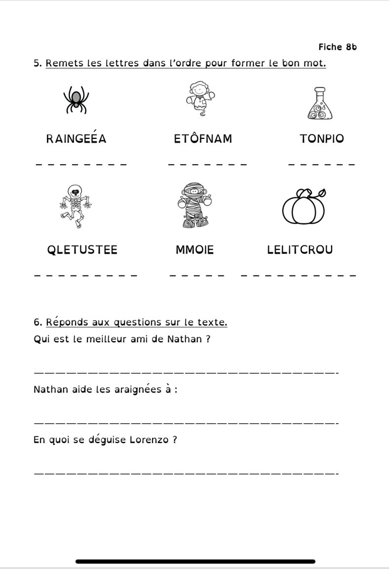 Dossier de lecture et compréhension sur Halloween - Ecriture, Lecture ...