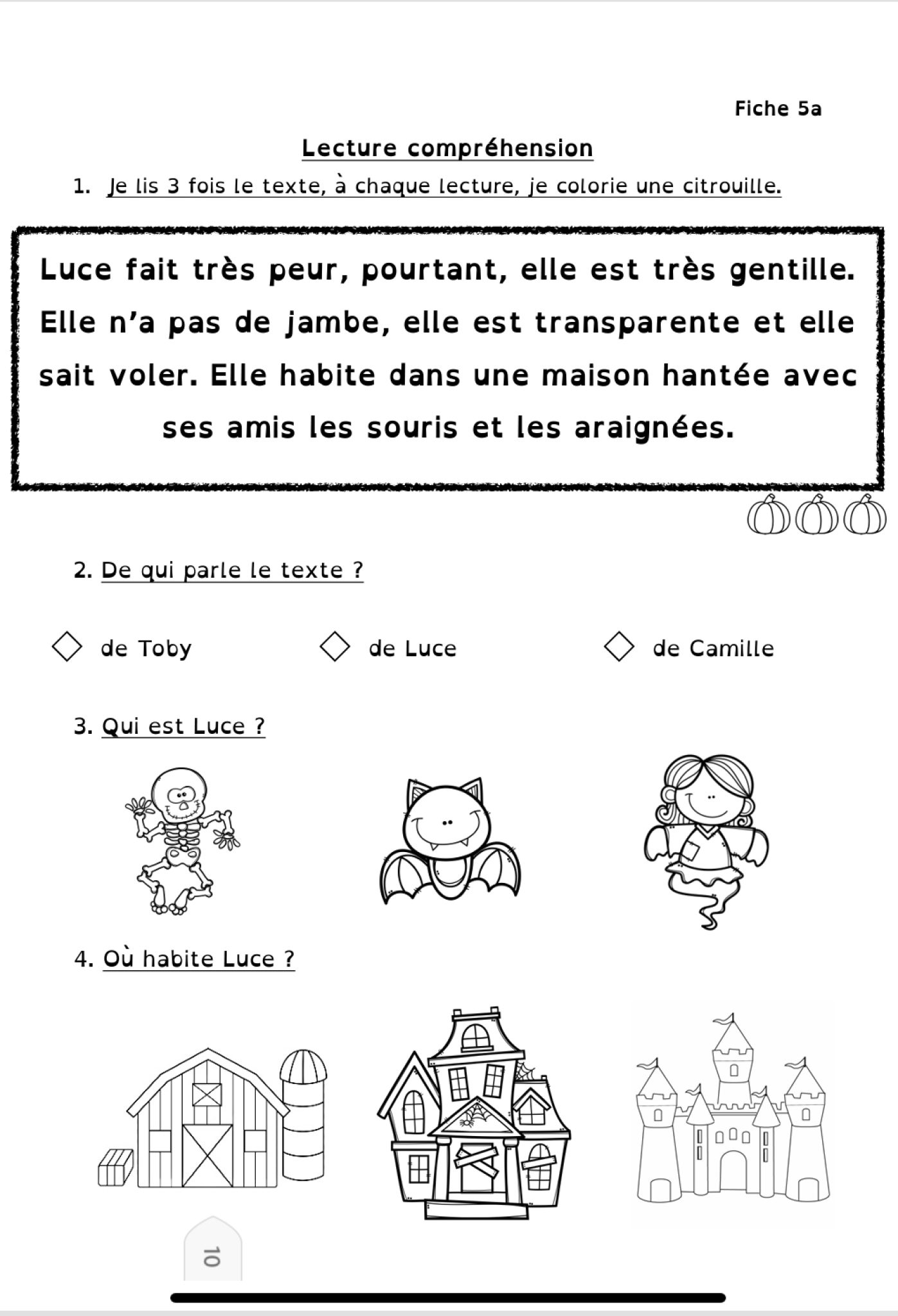 Dossier de lecture et compréhension sur Halloween - Ecriture, Lecture ...