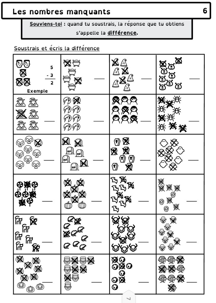 Dossier exercices soustractions : jusqu’à 10 - Mathématiques CP - La ...