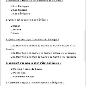 Tour du Monde : le Sénégal - Geographie CE1, CP - La Salle des Maitres