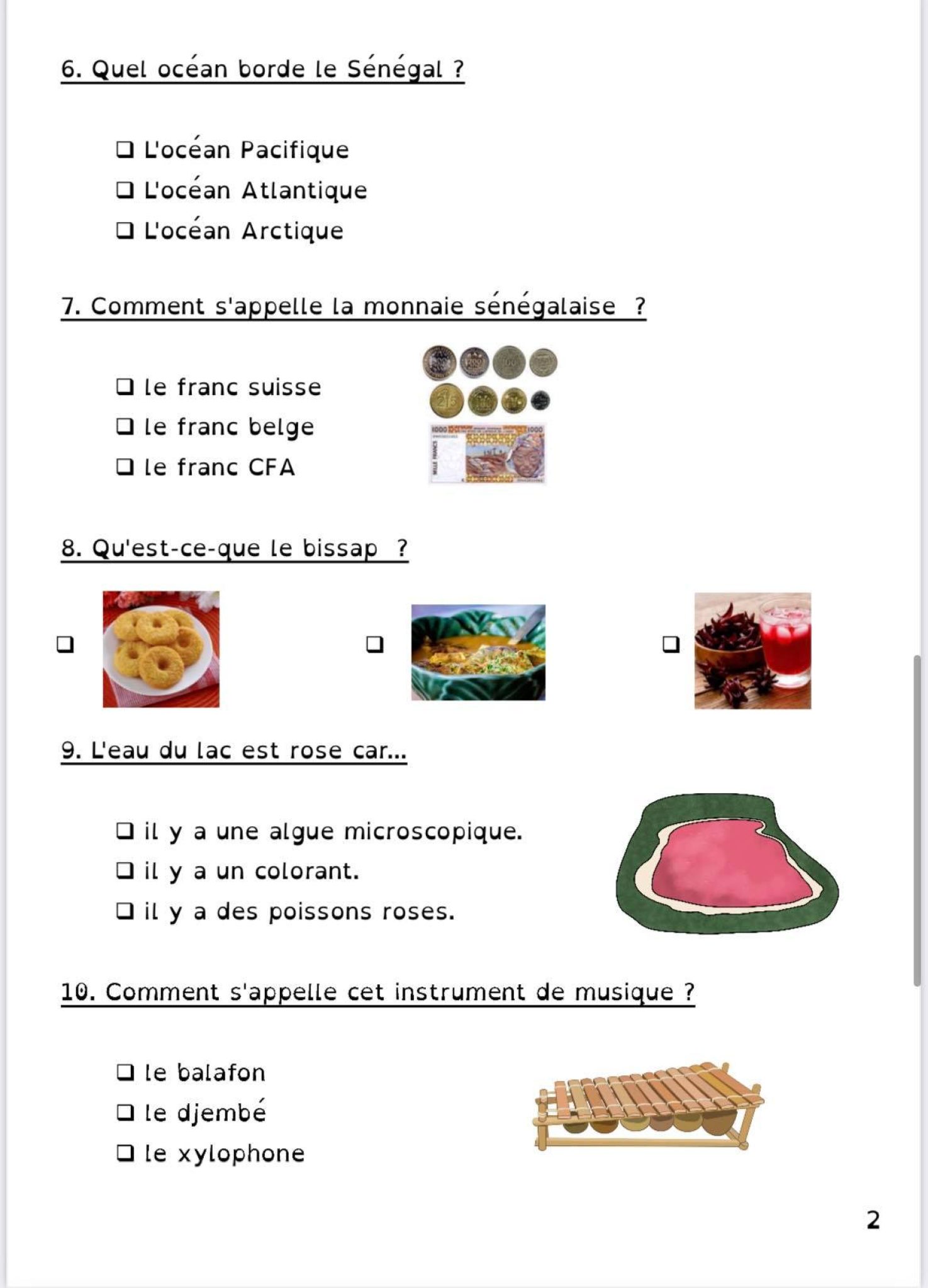 Tour du Monde : le Sénégal - Geographie CE1, CP - La Salle des Maitres