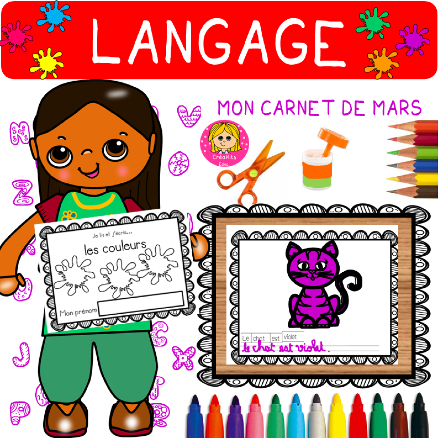 Mon carnet d’écrivain de MARS - Ecriture, Lecture, Production écrite CP ...