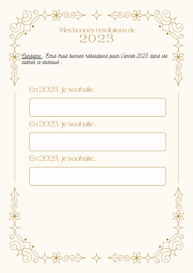 Les bonnes résolutions 2023 cycle 2-3 - Ecriture, Jeux, Production ...