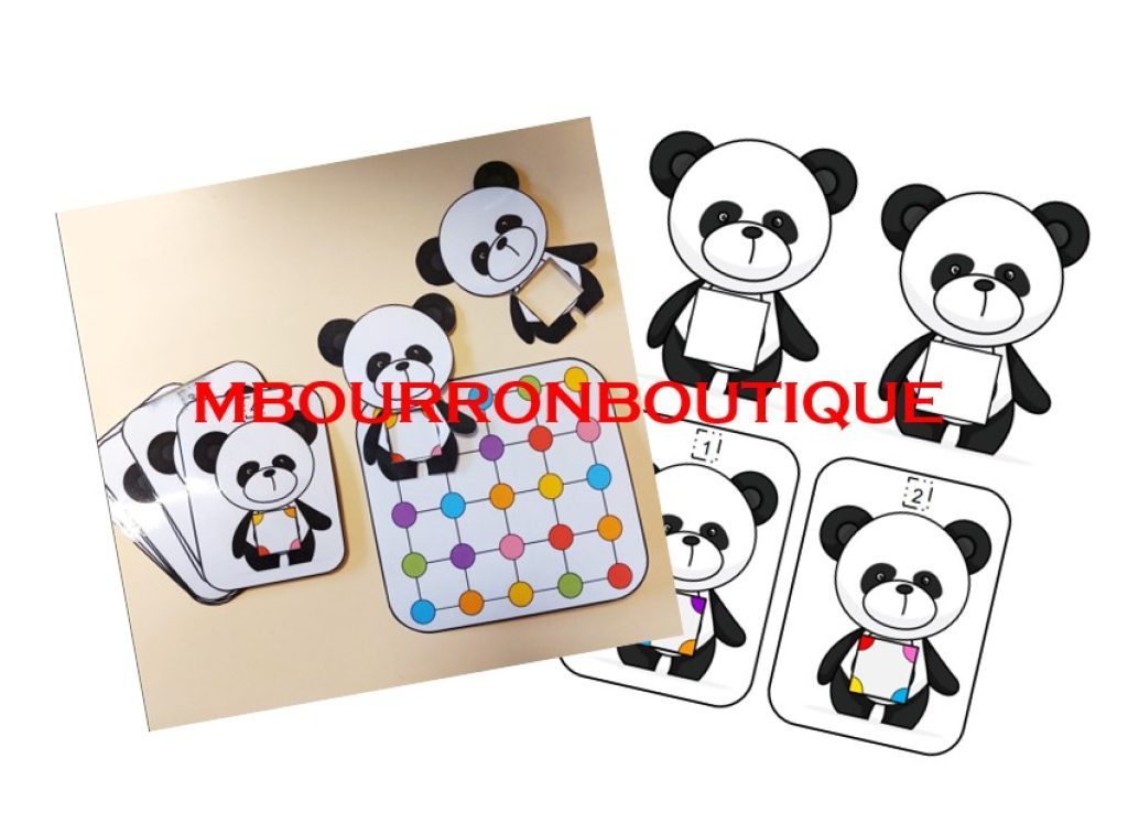 Repérage dans un quadrillage thème PANDA - CE1, CP, Divers, Grande ...