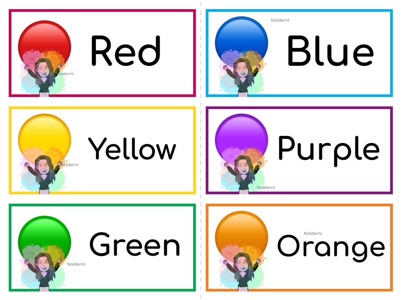 🇬🇧 Anglais : Flashcards les couleurs en anglais - Anglais CE1, CE2, CM1 ...