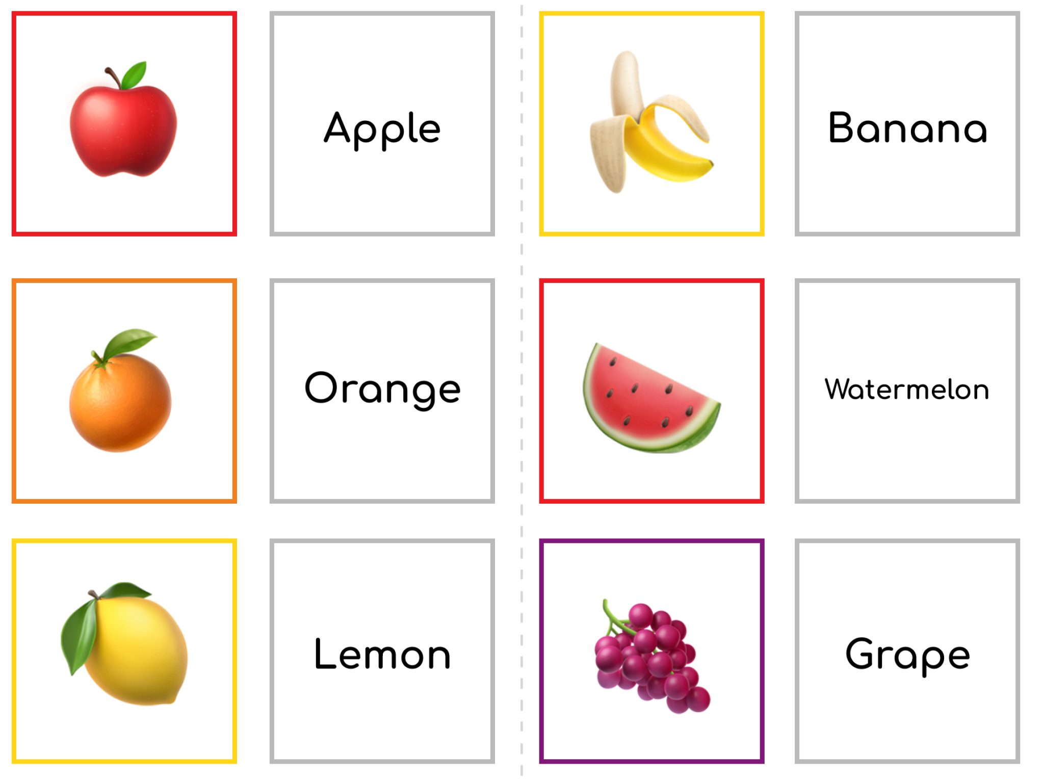 🇬🇧 Anglais : Memory fruits et légumes - Anglais CE1, CE2, CM1, CM2, CP ...