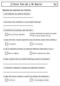 Peter Pan - Lecture CE1, CP - La Salle des Maitres