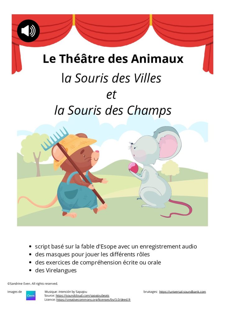 Le Théâtre des Animaux : La Souris des villes et la Souris des Champs ...