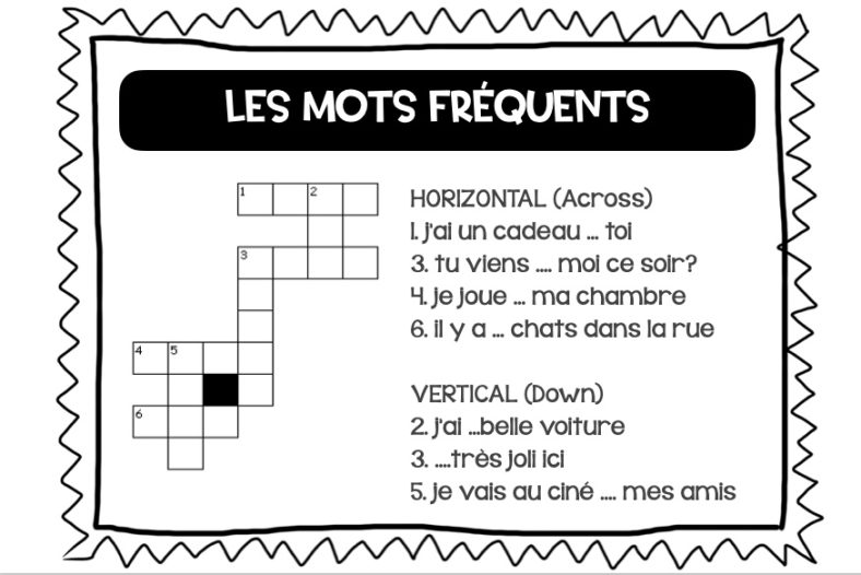 MOTS FRÉQUENTS ou MOTS OUTILS Coloriage par Code - Divers - La Salle ...
