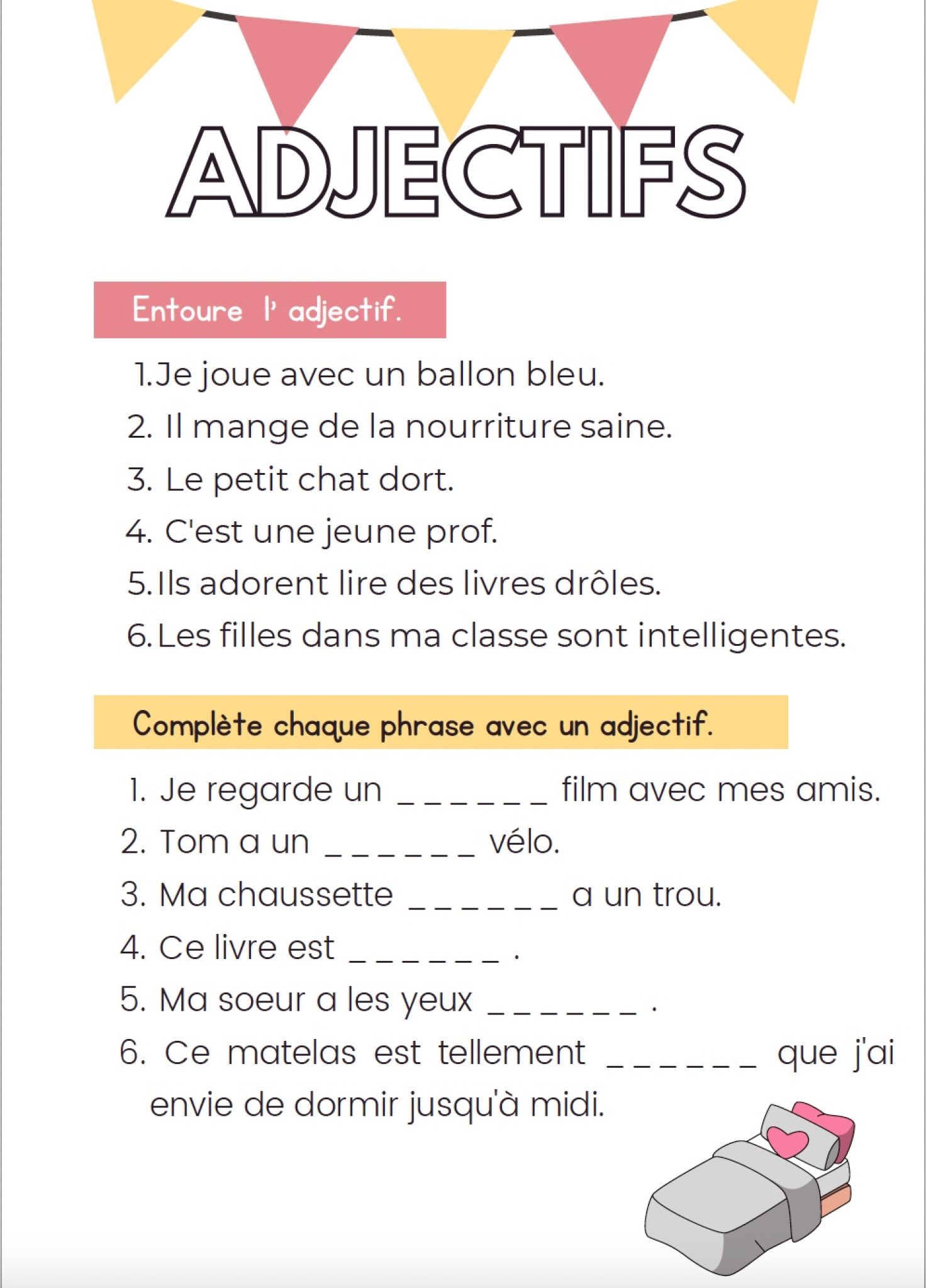 Livret Activités Les adjectifs - Etude de la Langue CE1, CE2, CM1 - La ...