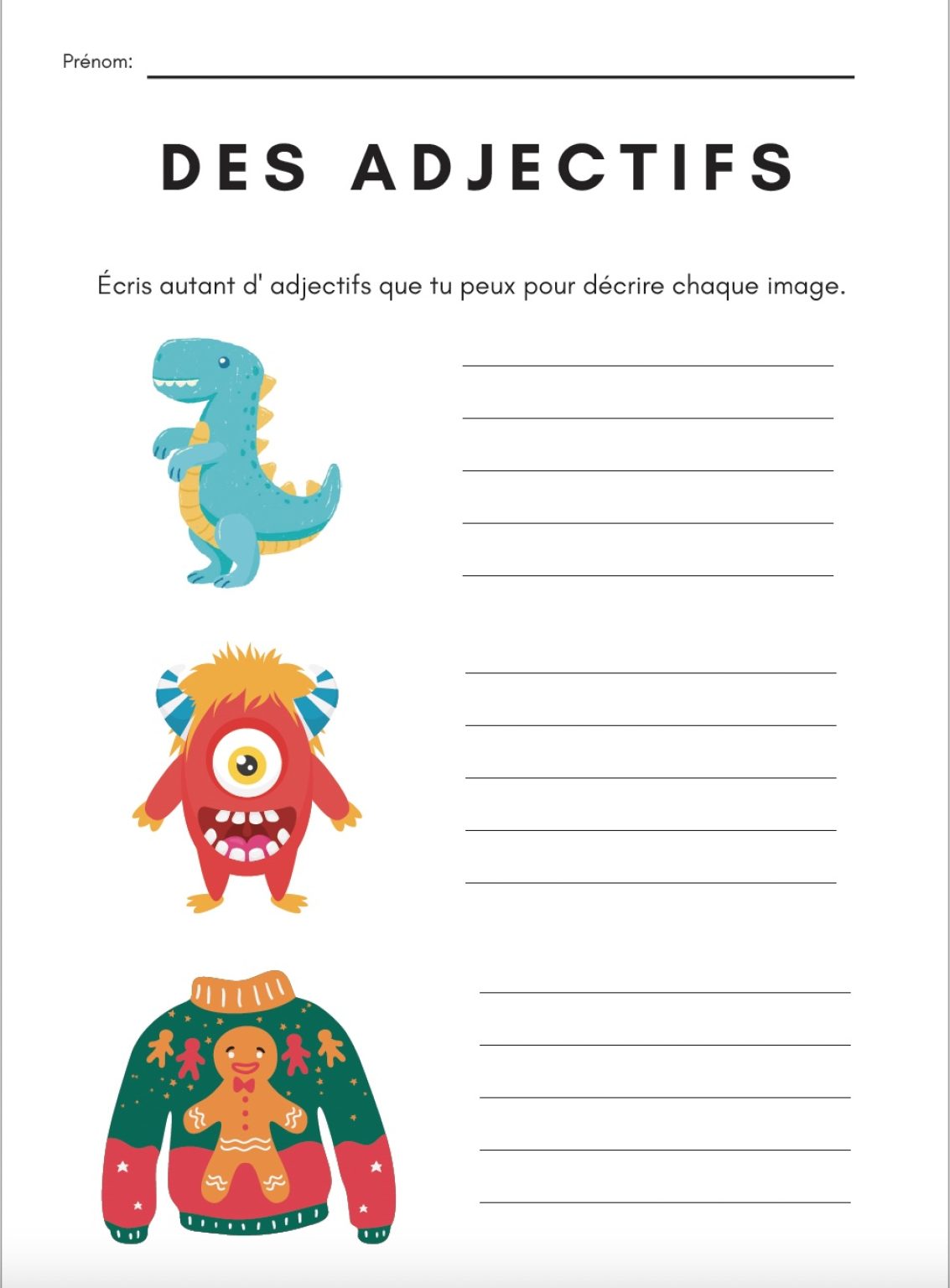 Livret Activités Les adjectifs - Etude de la Langue CE1, CE2, CM1 - La ...